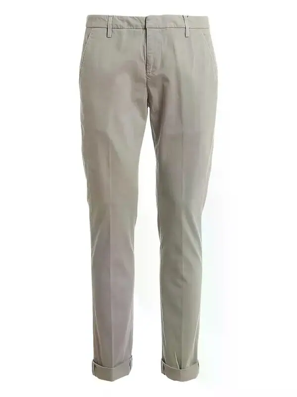 DONDUP Turn-cuff Logo-detail Pants - Neutrals