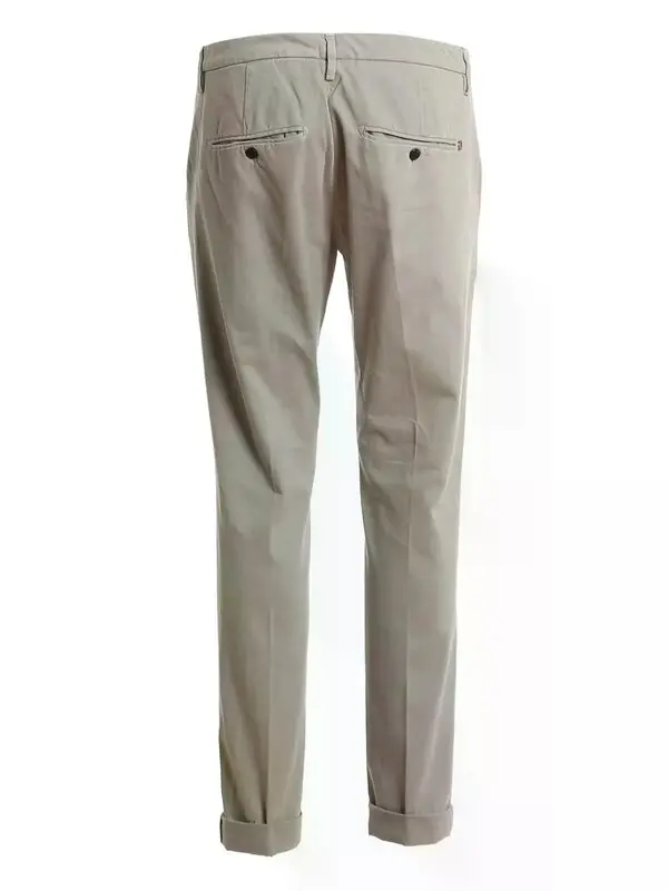 DONDUP Turn-cuff Logo-detail Pants - Neutrals