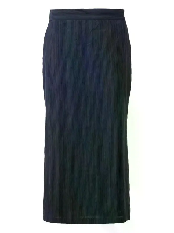 PUSHBUTTON Pinstripe Tie-detail Skirt