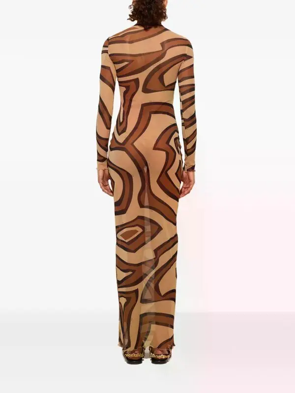 Emilio Pucci Labirinto-print Tulle Dress