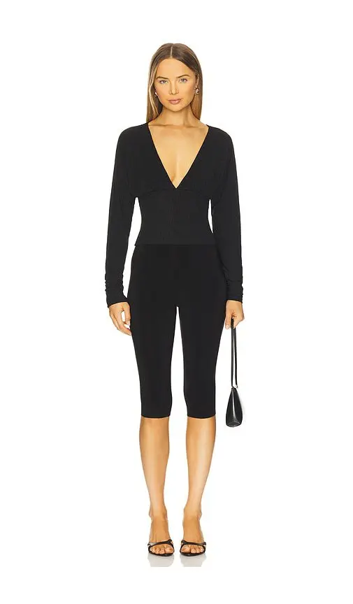 Superdown Dolman Sleeve V-neck Top