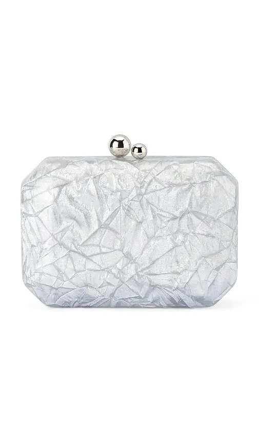 OLGA BERG Mateo Metallic Clutch
