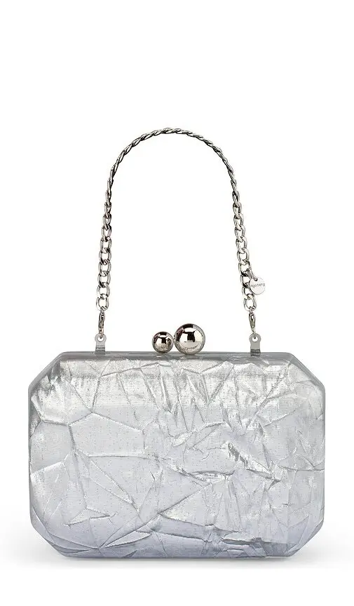 OLGA BERG Mateo Metallic Clutch