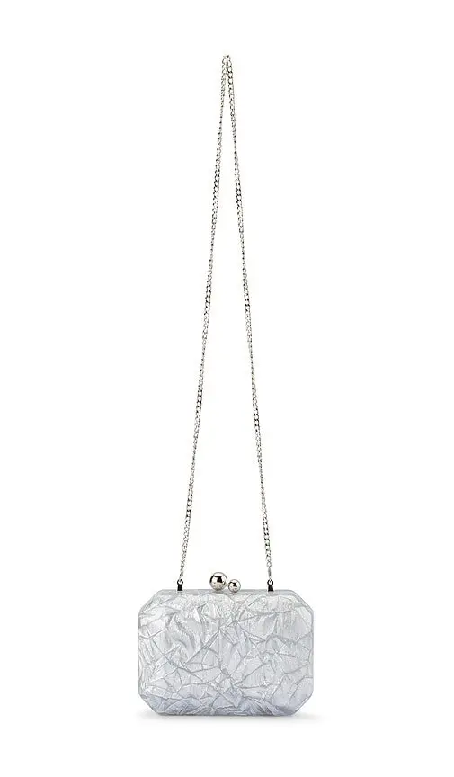 OLGA BERG Mateo Metallic Clutch