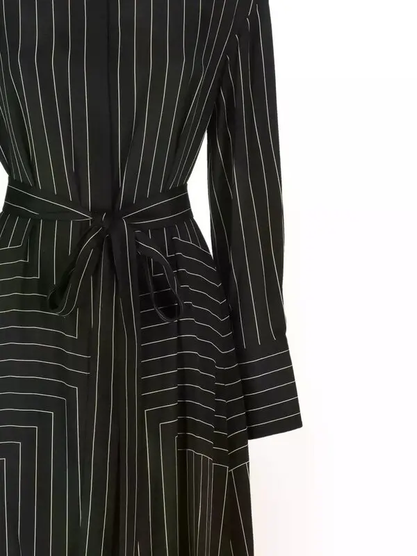 JOSEPH Orlana Striped Belted Midi Dress