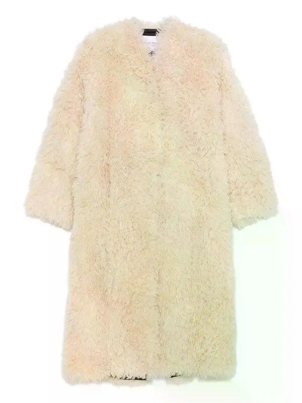 STAND STUDIO Long-sleeved Faux Fur Coat