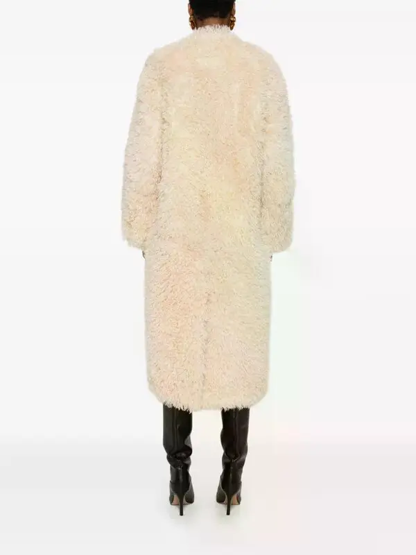 STAND STUDIO Long-sleeved Faux Fur Coat