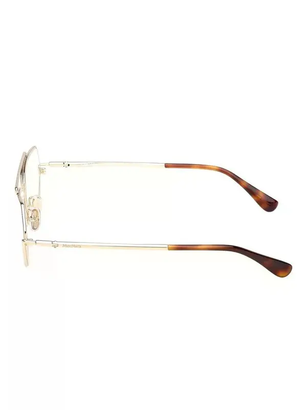 Max Mara Geometric-frame Eyeglasses - Gold
