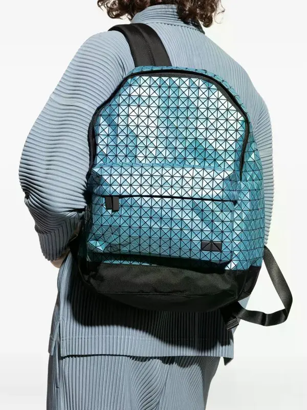 Issey Miyake Geometric-pattern Backpack - Blue