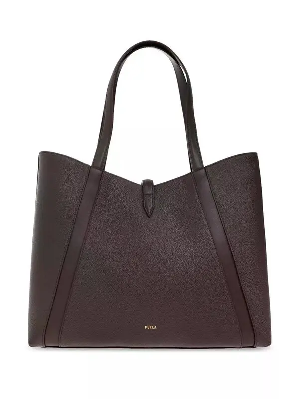Furla Leather Clasp Tote Bag
