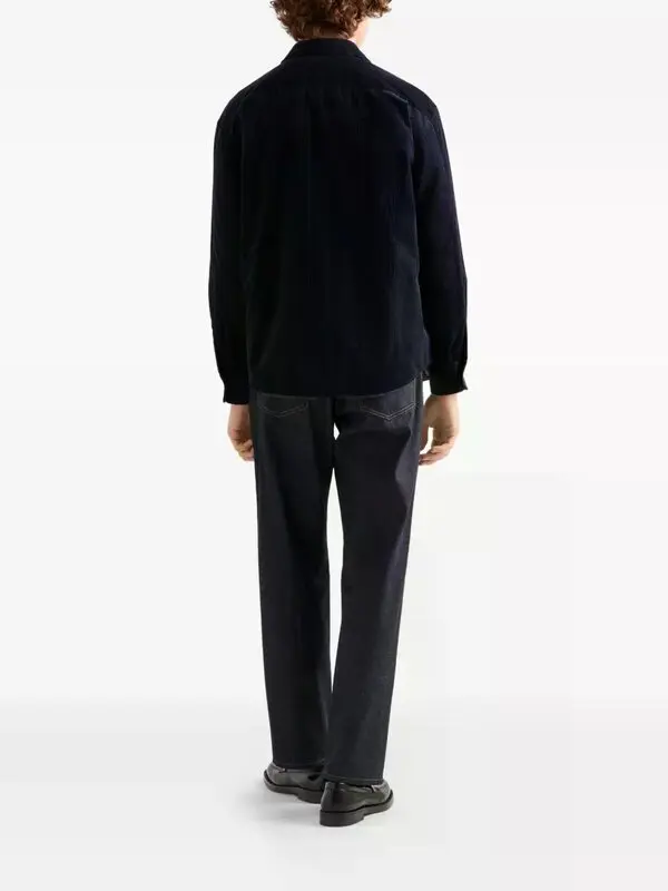 Prada Corduroy Patch-pocket Shirt