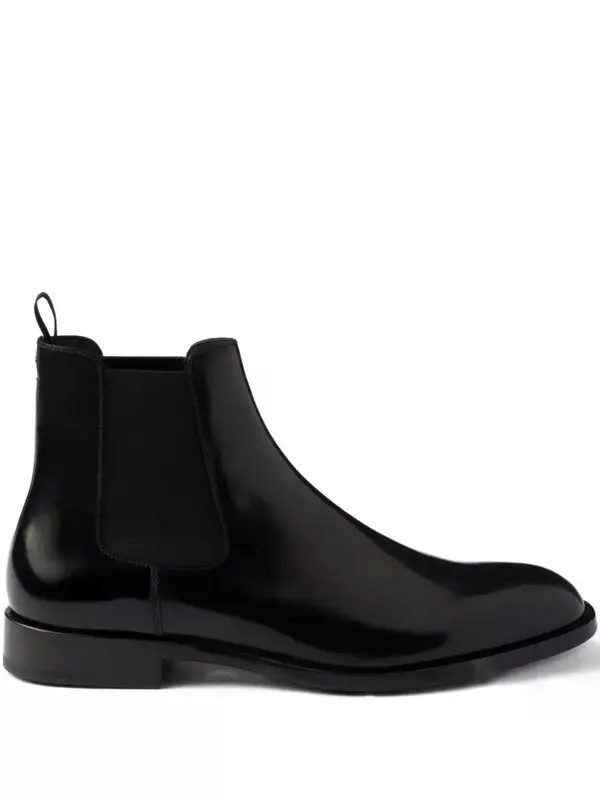 Prada Elastic-gusset Chelsea Boots - Black