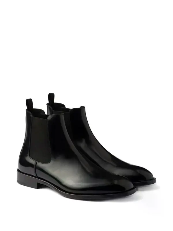 Prada Elastic-gusset Chelsea Boots - Black