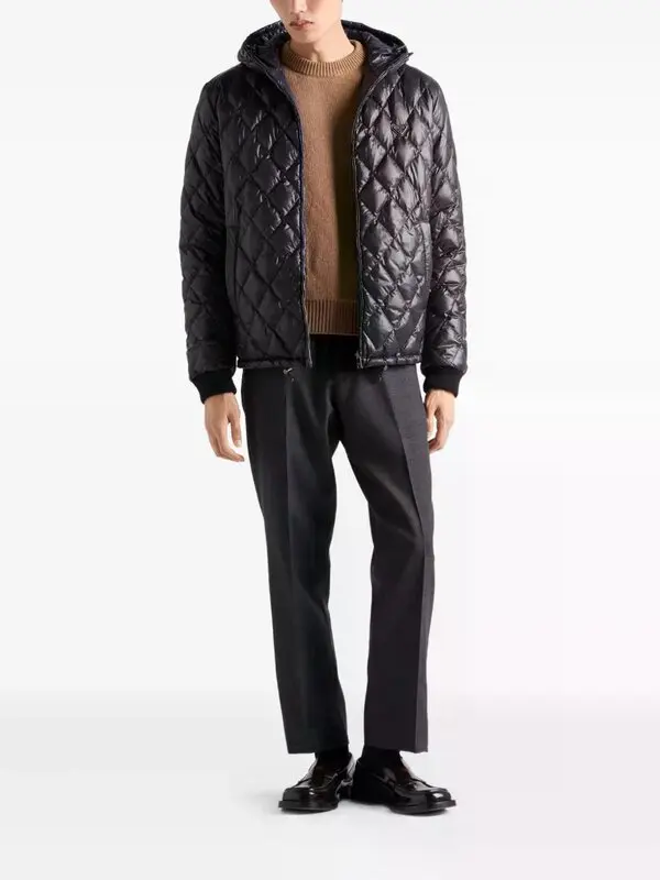 Prada Quilted Hooded Jacket
