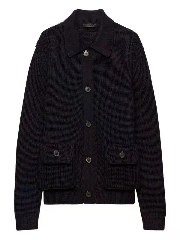 Prada Ribbed Wool Cardigan