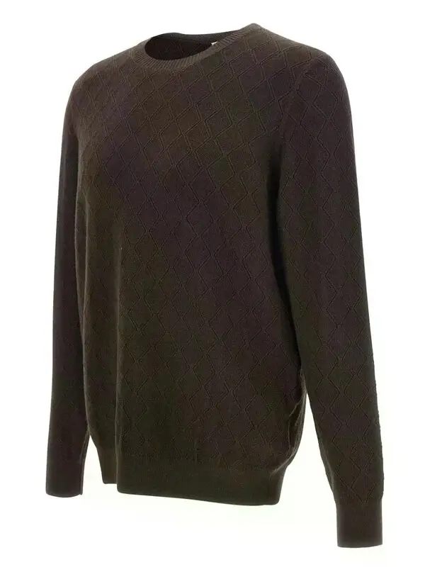 DIKTAT Diamond-pattern Crew-neck Sweater