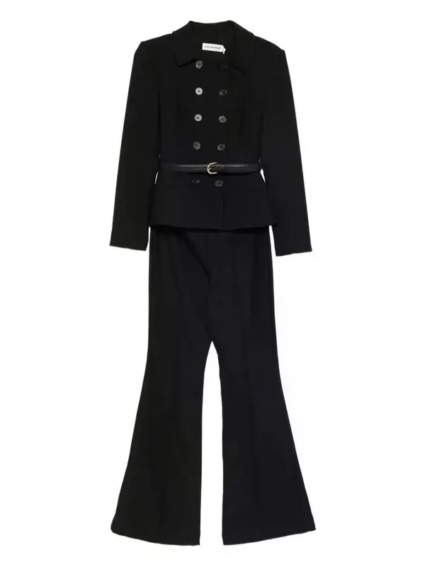 SELF-PORTRAIT Double-breasted Jumpsuit - Black