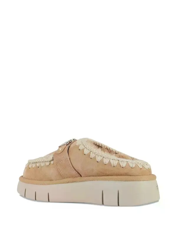 Mou Bounce Sheepskin Mules - Neutrals