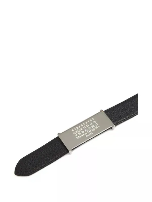 MAISON MARGIELA Leather Belt With Plaque Buckle