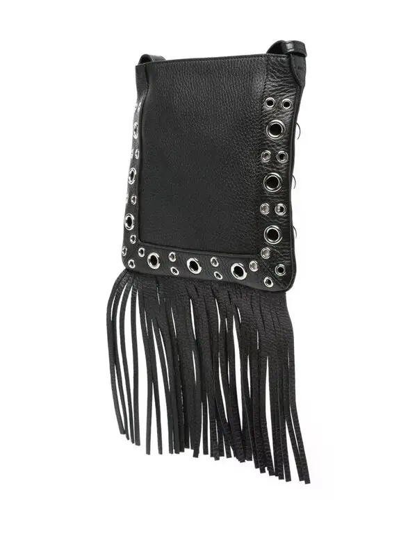 Valentino Garavani Studded Shoulder Bag With Fringe
