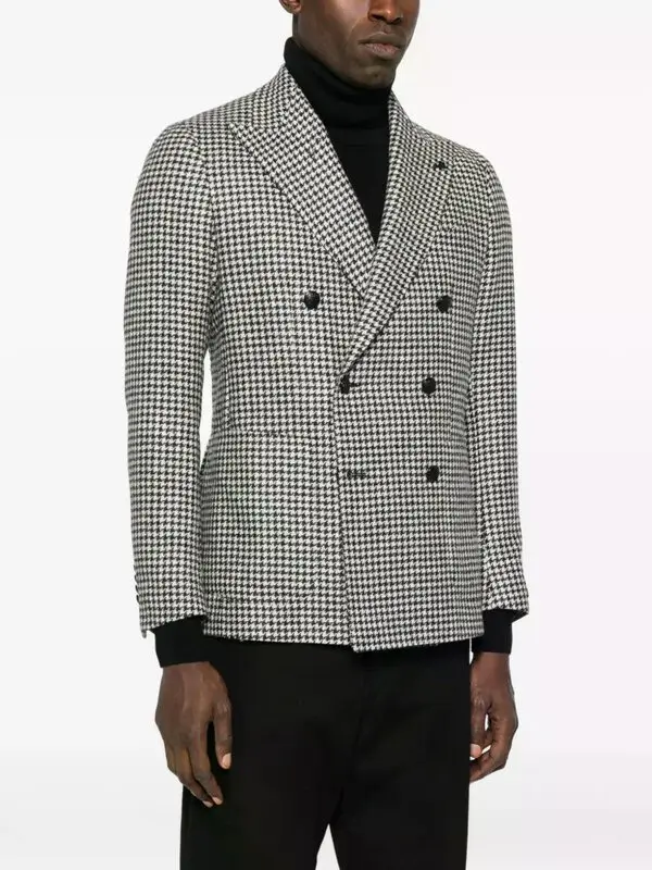 Tagliatore Houndstooth Double-breasted Blazer