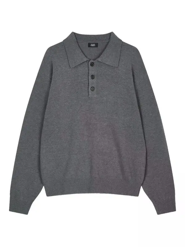 STUDIO TOMBOY Long-sleeve Polo Shirt - Grey