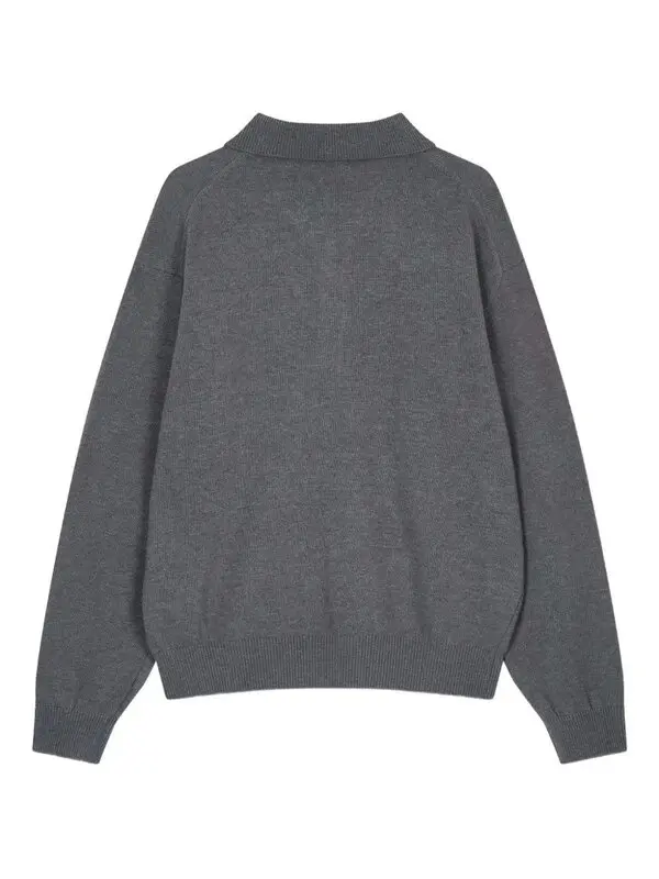 STUDIO TOMBOY Long-sleeve Polo Shirt - Grey