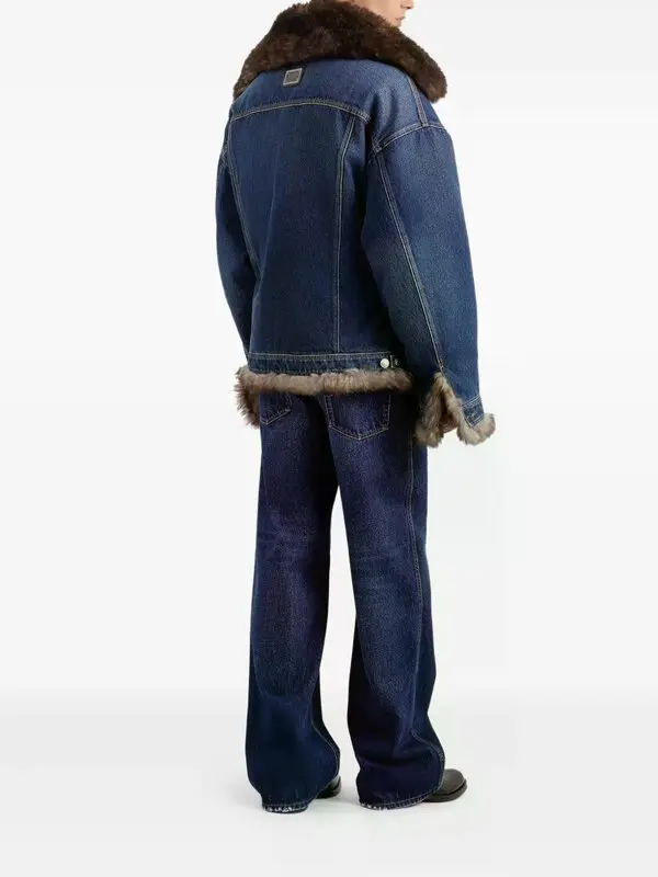 Dolce & Gabbana Fur-trimmed Denim Jacket