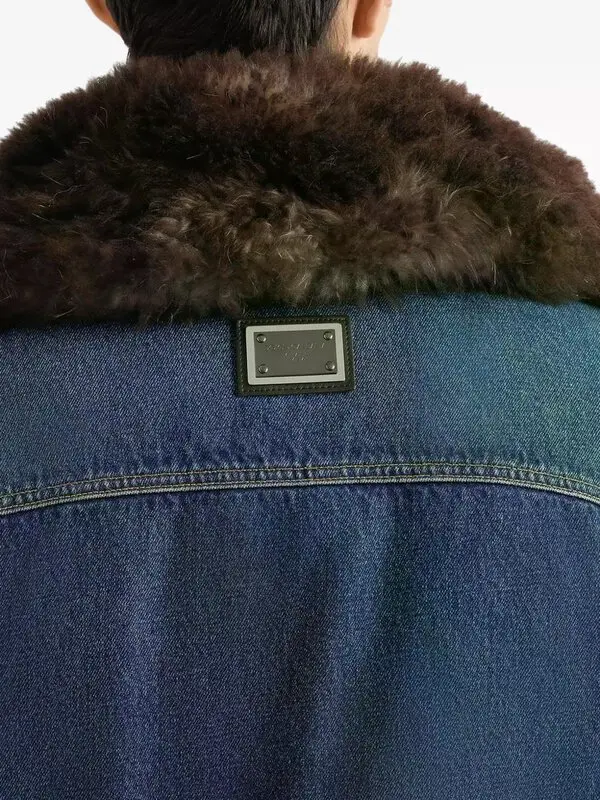 Dolce & Gabbana Fur-trimmed Denim Jacket