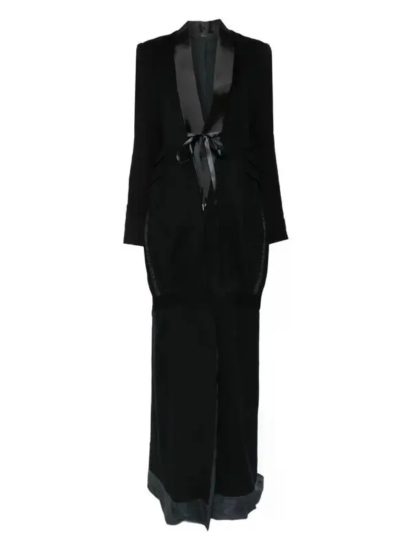 MARC LE BIHAN Satin-lapel Single-breasted Coat