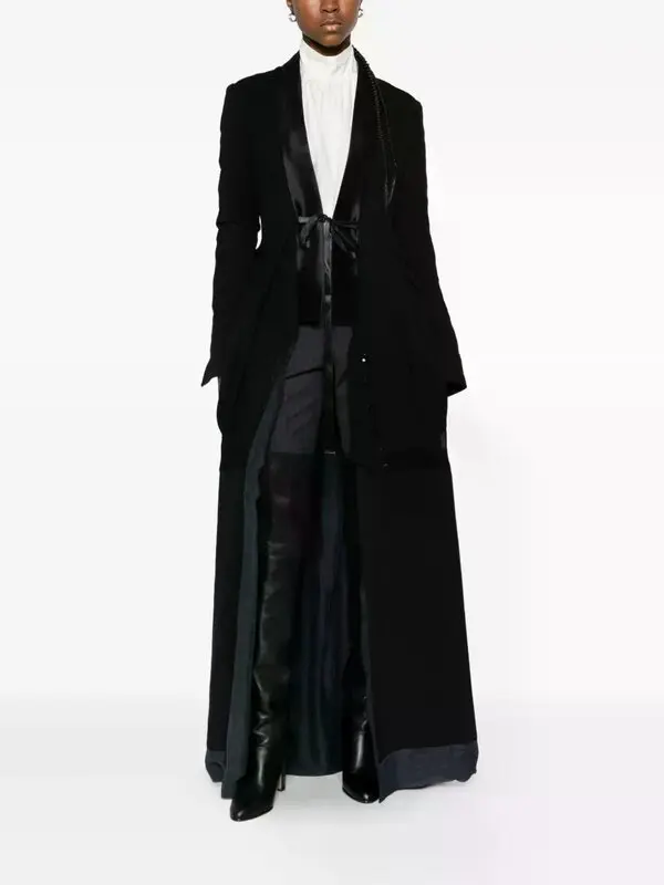 MARC LE BIHAN Satin-lapel Single-breasted Coat