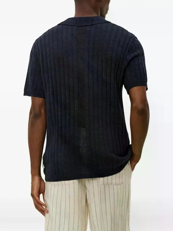 LES DEUX Ribbed Short-sleeve Cardigan
