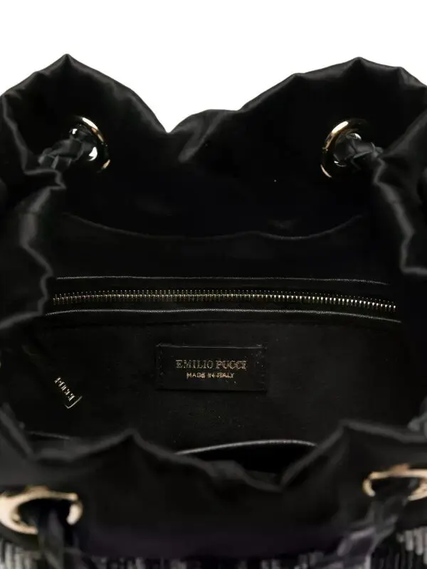 Emilio Pucci Beaded-fringe Bucket Bag