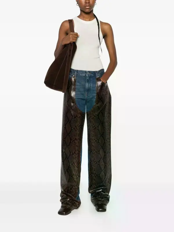 Stella McCartney Snakeskin Panel Jeans