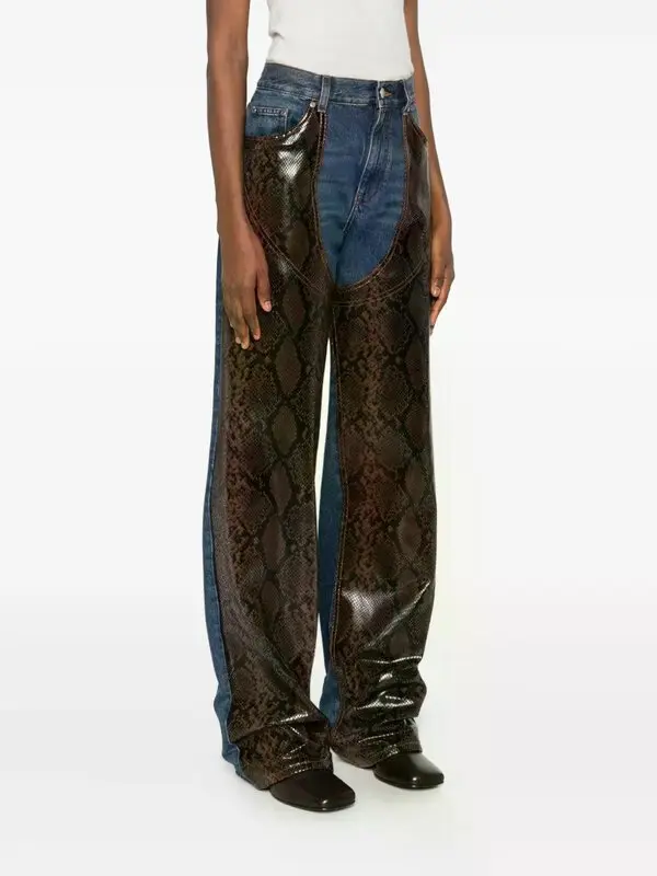 Stella McCartney Snakeskin Panel Jeans