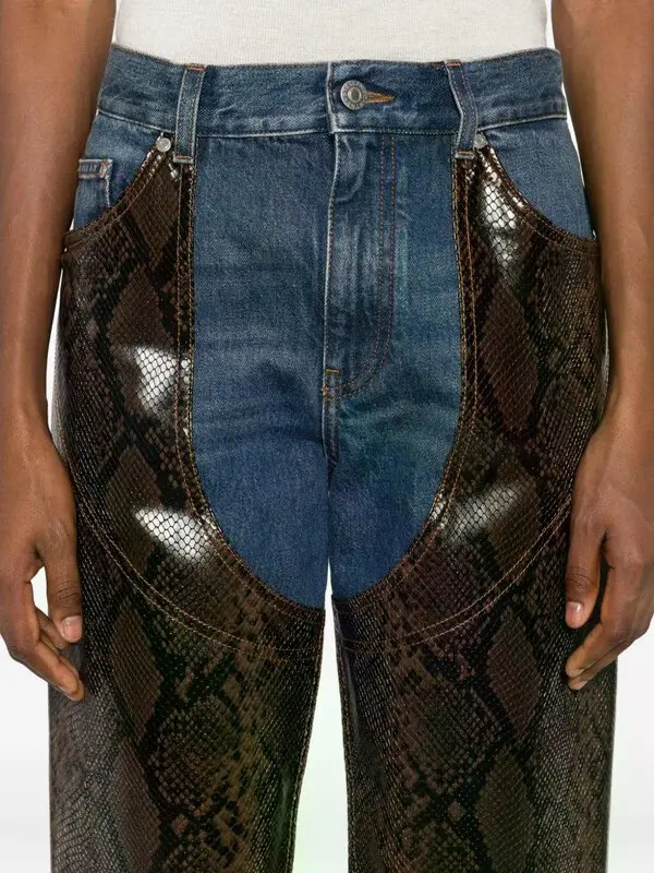 Stella McCartney Snakeskin Panel Jeans