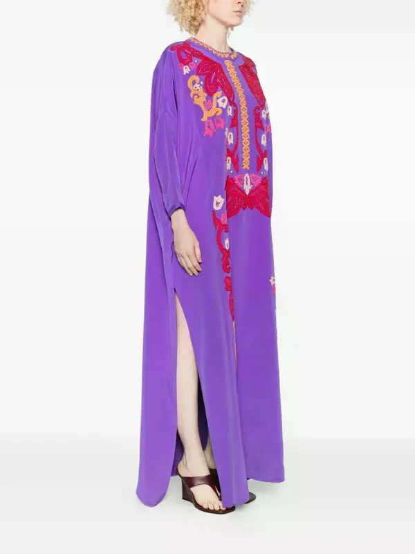 Emilio Pucci Embroidered Silk Maxi Dress
