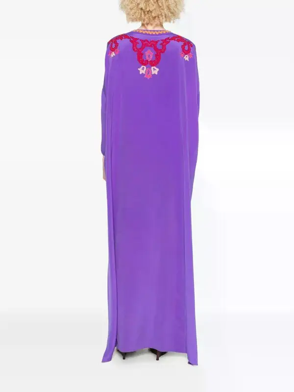 Emilio Pucci Embroidered Silk Maxi Dress