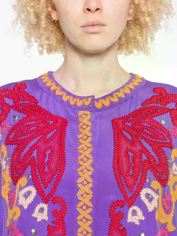 Emilio Pucci Embroidered Silk Maxi Dress