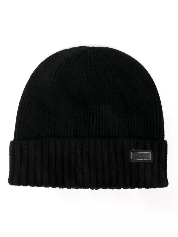BARBOUR INTERNATIONAL Ribbed Knit Beanie - Black
