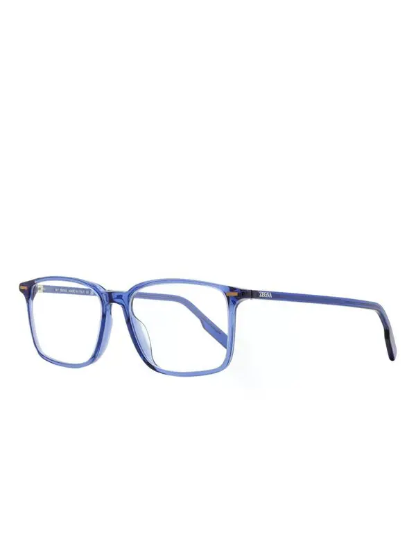 Zegna Stud-detail Rectangular Eyeglasses