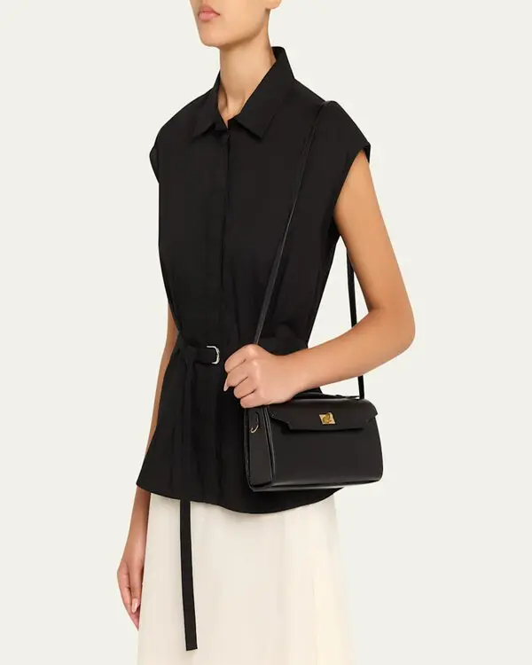 ANYA HINDMARCH Mortimer Boxy Leather Clutch Bag - Black