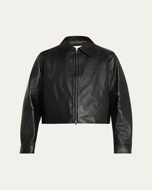 Vince Cropped Faux Leather Jacket