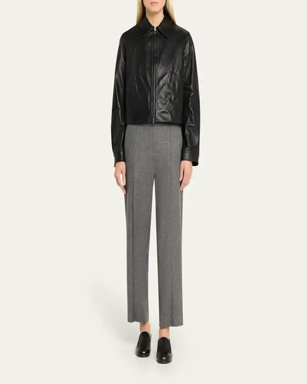 Vince Cropped Faux Leather Jacket