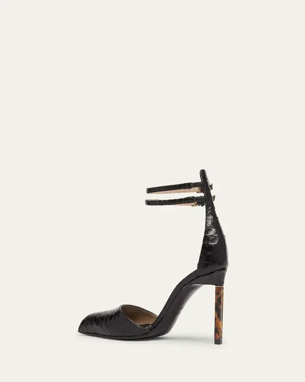 TOM FORD Python Stamped Leather Pumps
