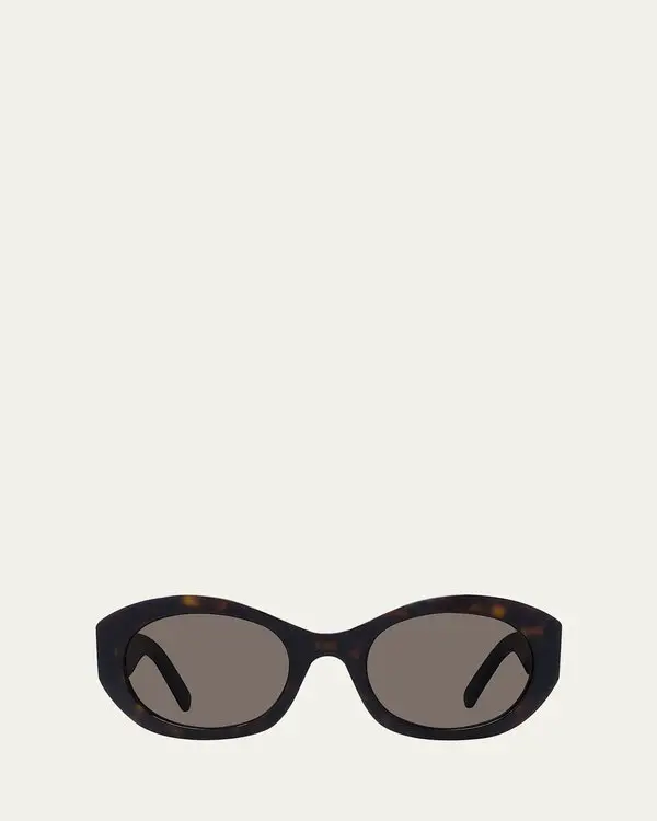 Givenchy Tortoise Acetate 4g Oval Sunglasses - Dark Havanabrown