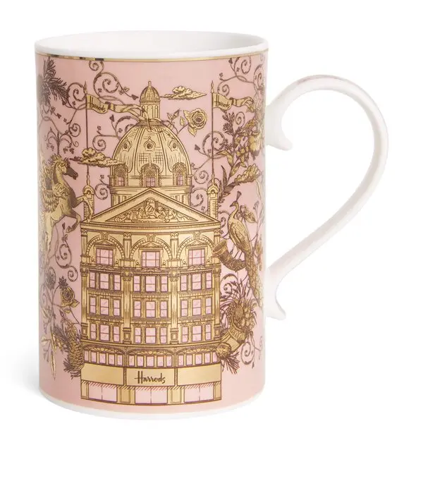 Harrods Knightsbridge Building Mug - Pink