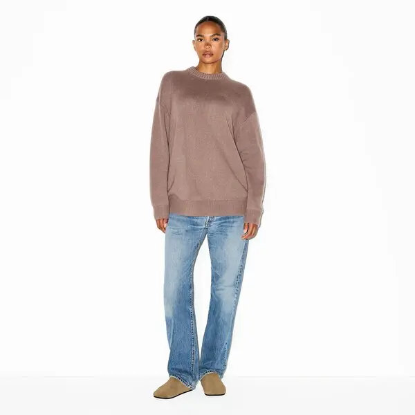 SKIMS Oversized Cashmere Sweater - Umber