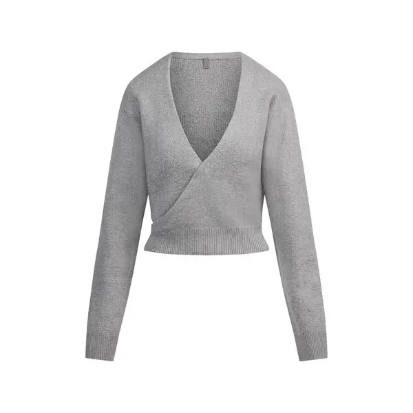 SKIMS Textured Knit Wrap Sweater
