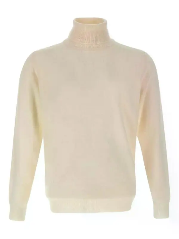 KANGRA Roll-neck Ribbed Sweater - Neutrals